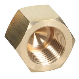 3/8" NPT - Cap - Brass Compression Fitting