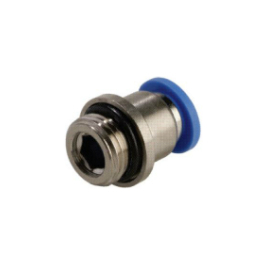 8mm (5/16") OD Tube x 1/2" BSPP - Male Straight Round Connector - Push ...