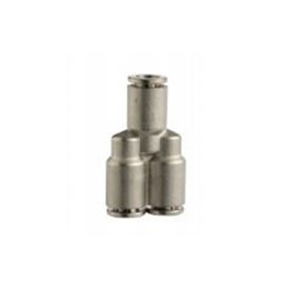 3/8" x 1/4" OD Tube - Y Reducer - Metallic - Push to Connect Fitting