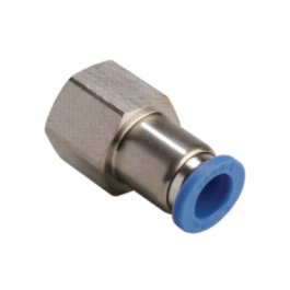 10mm OD Tube x 1/4" BSPT - Female Straight Connector - Push to Connect ...