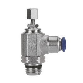 1/4" OD Tube x 1/4" Universal - Male Elbow Connector - PTC Flow Controller